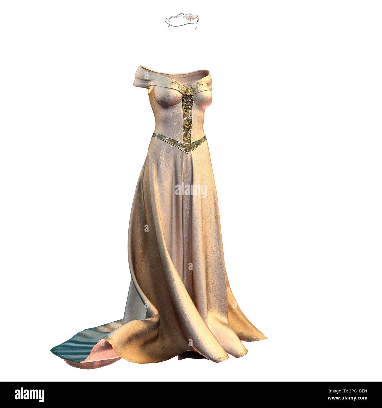 3D Illustration, 3D Rendering, Full length portrait of an isolated ...