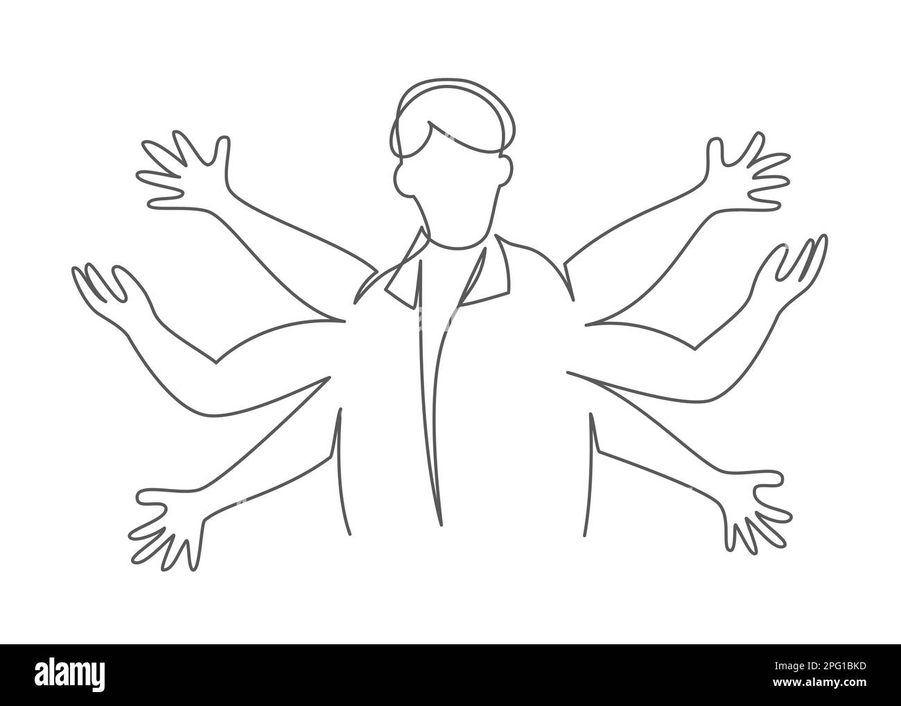 Skills One line drawing on white background Stock Vector Image & Art ...