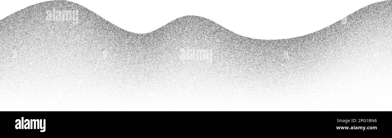 Stipple noise gradient background. Mountain landscape with sand grain ...