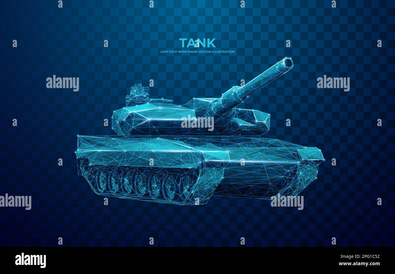 Abstract digital polygonal modern German main battle tank Stock Vector ...