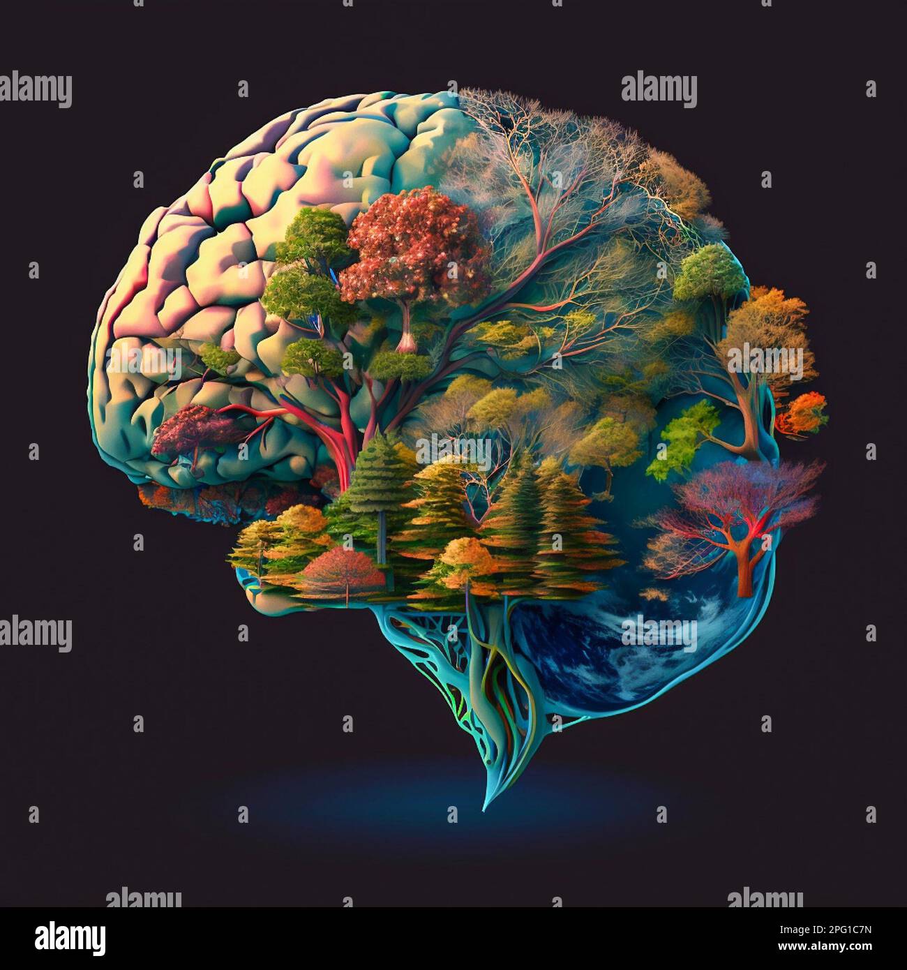 Human brain trees hi-res stock photography and images - Alamy