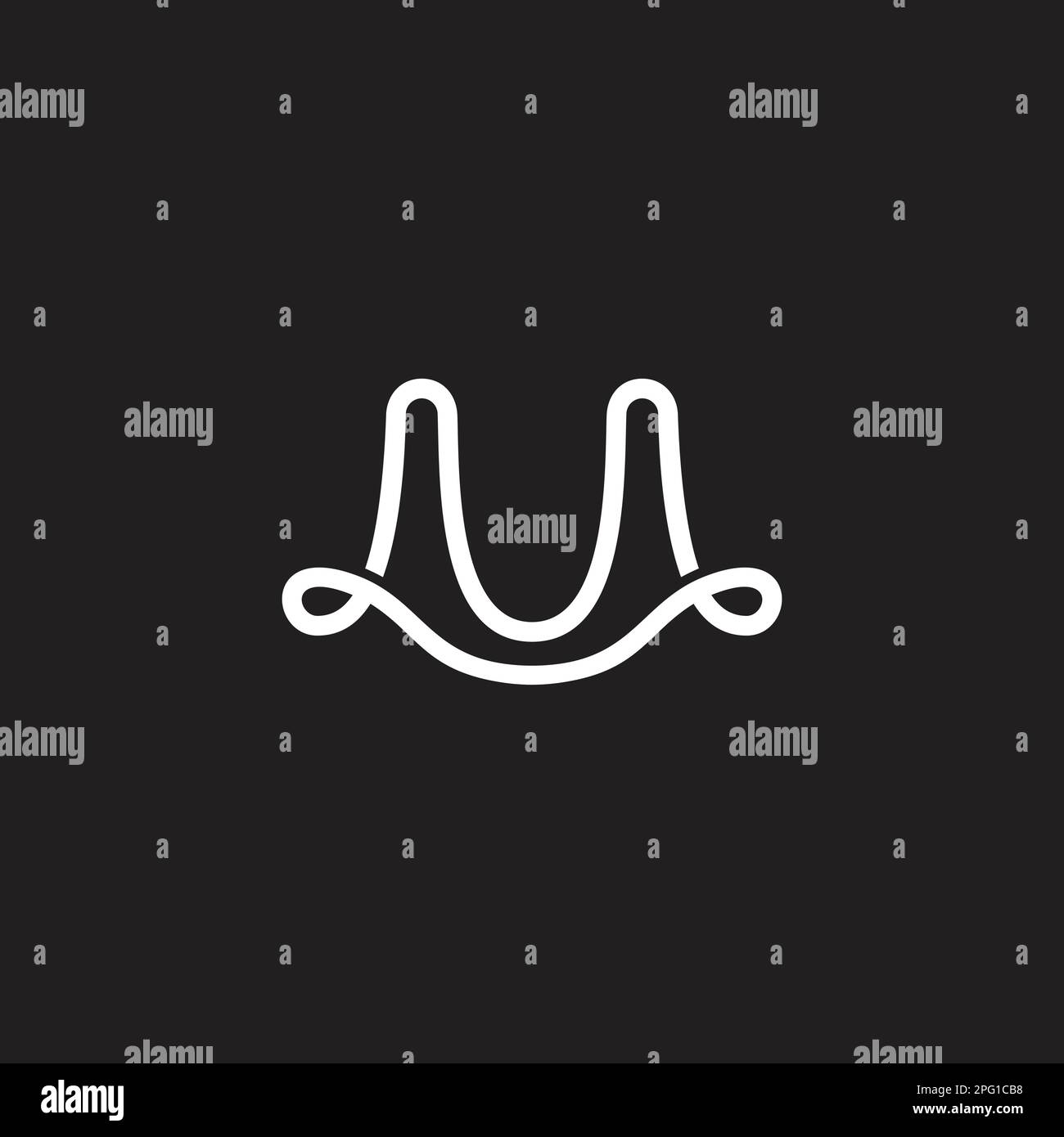 letter m curves infinity design linear logo vector Stock Vector Image ...