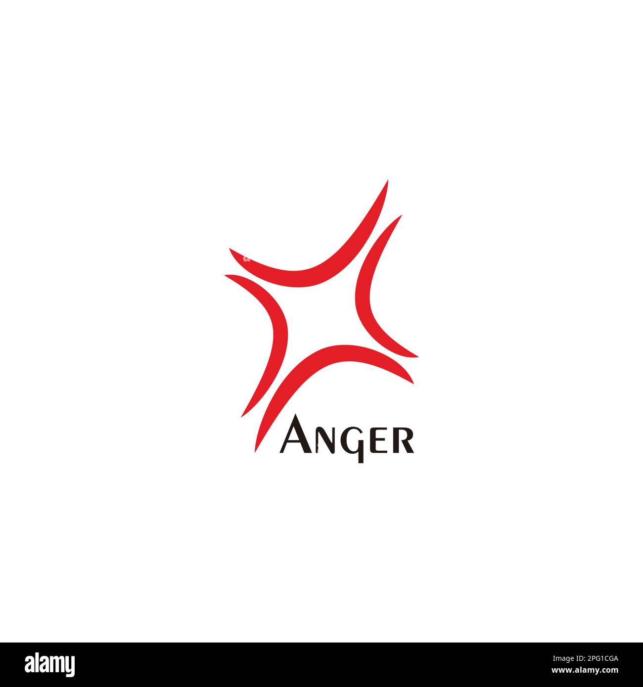 anger symbol simple logo vector Stock Vector Image & Art - Alamy