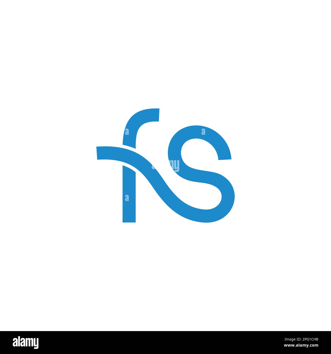 letter fs curves blue logo vector Stock Vector Image & Art - Alamy