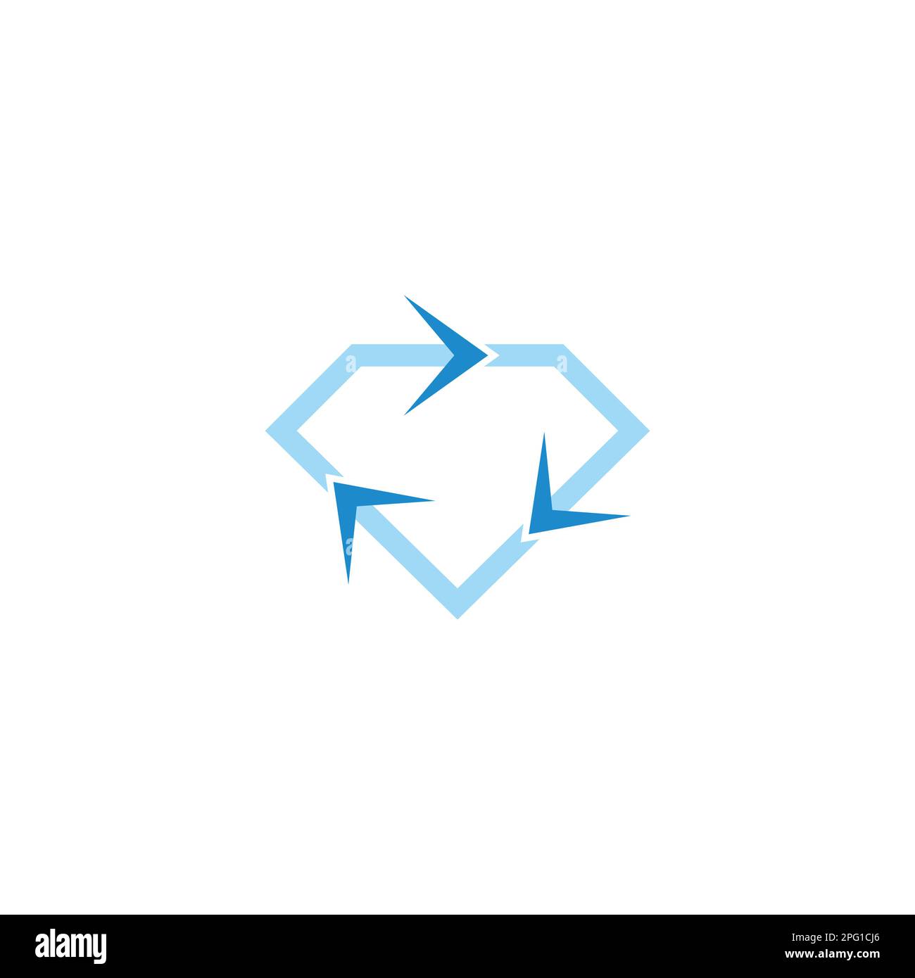 circle arrows blue diamond logo vector Stock Vector Image & Art - Alamy