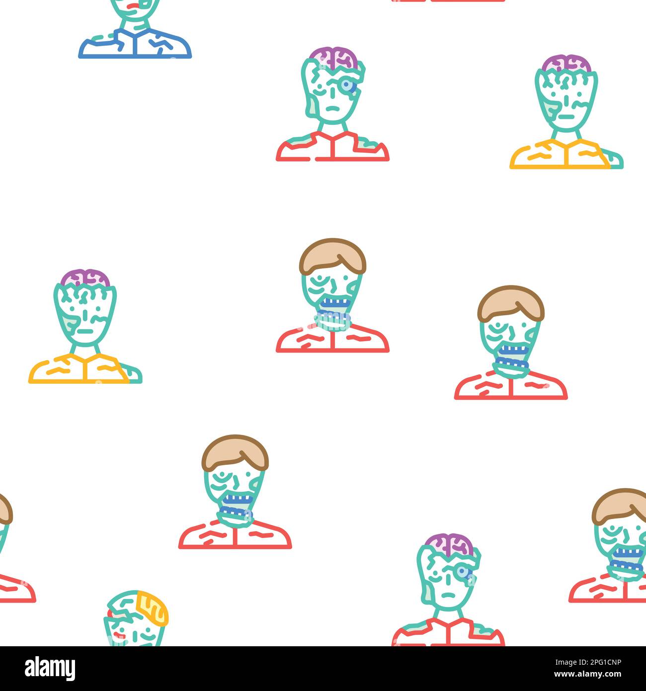 zombie horror dead monster vector seamless pattern Stock Vector Image ...