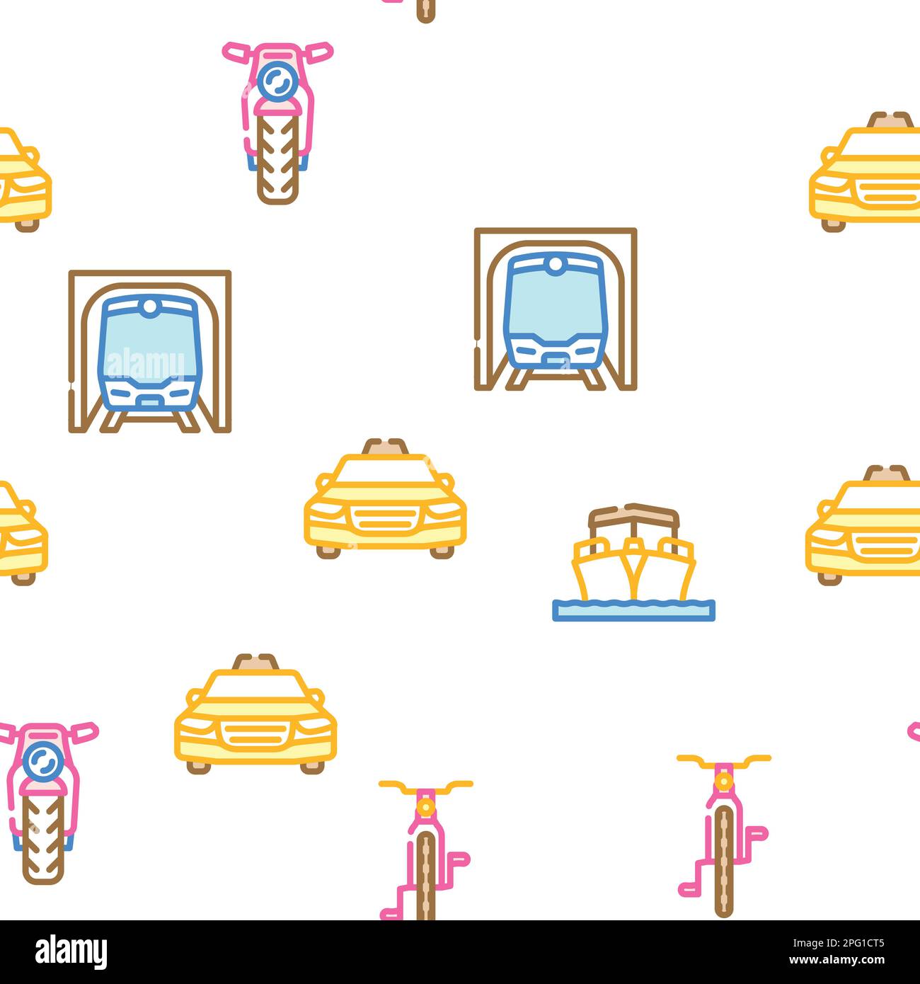 transport transportation car vector seamless pattern Stock Vector Image ...