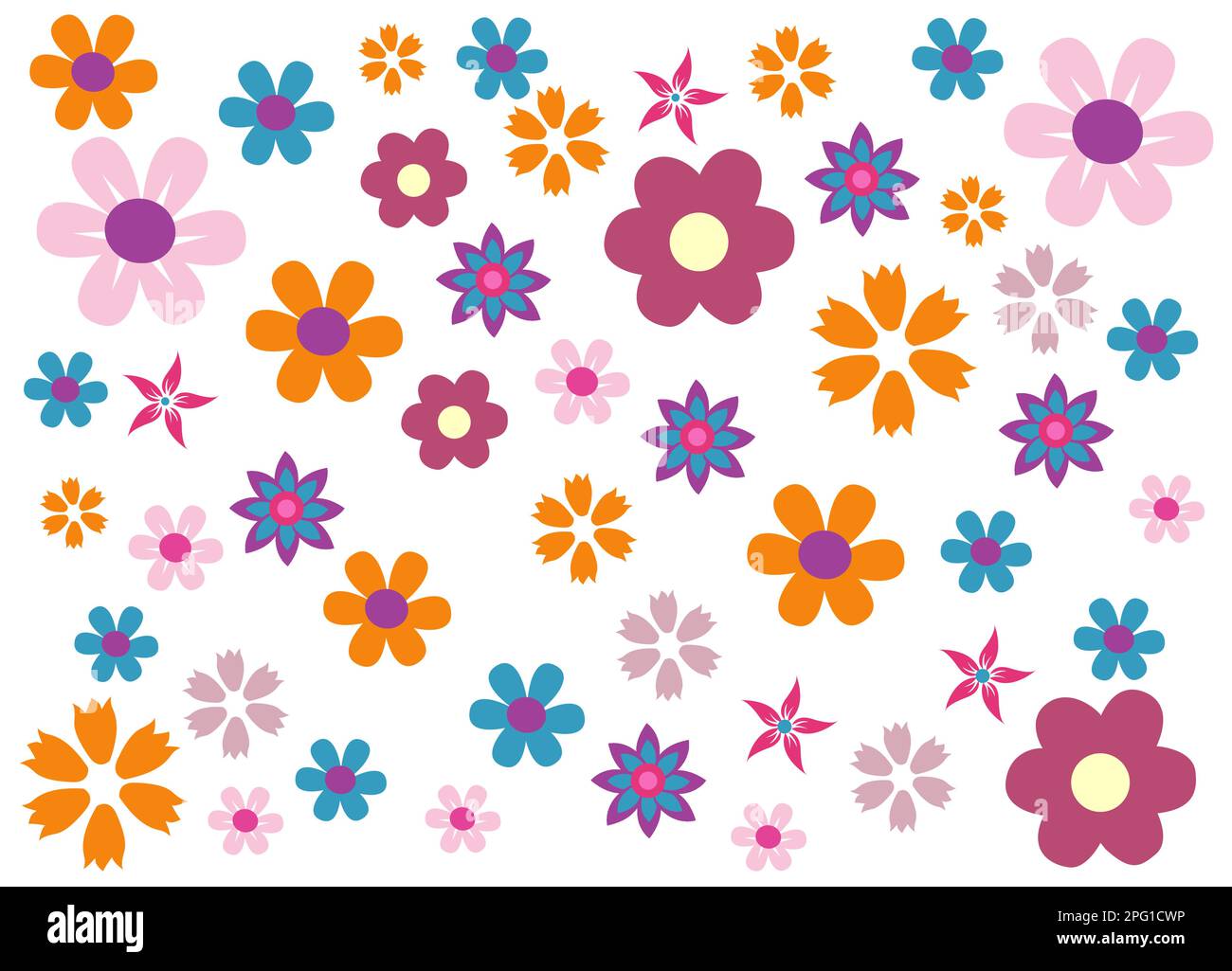 colorful spring flowers vector illustration Stock Vector Image & Art ...