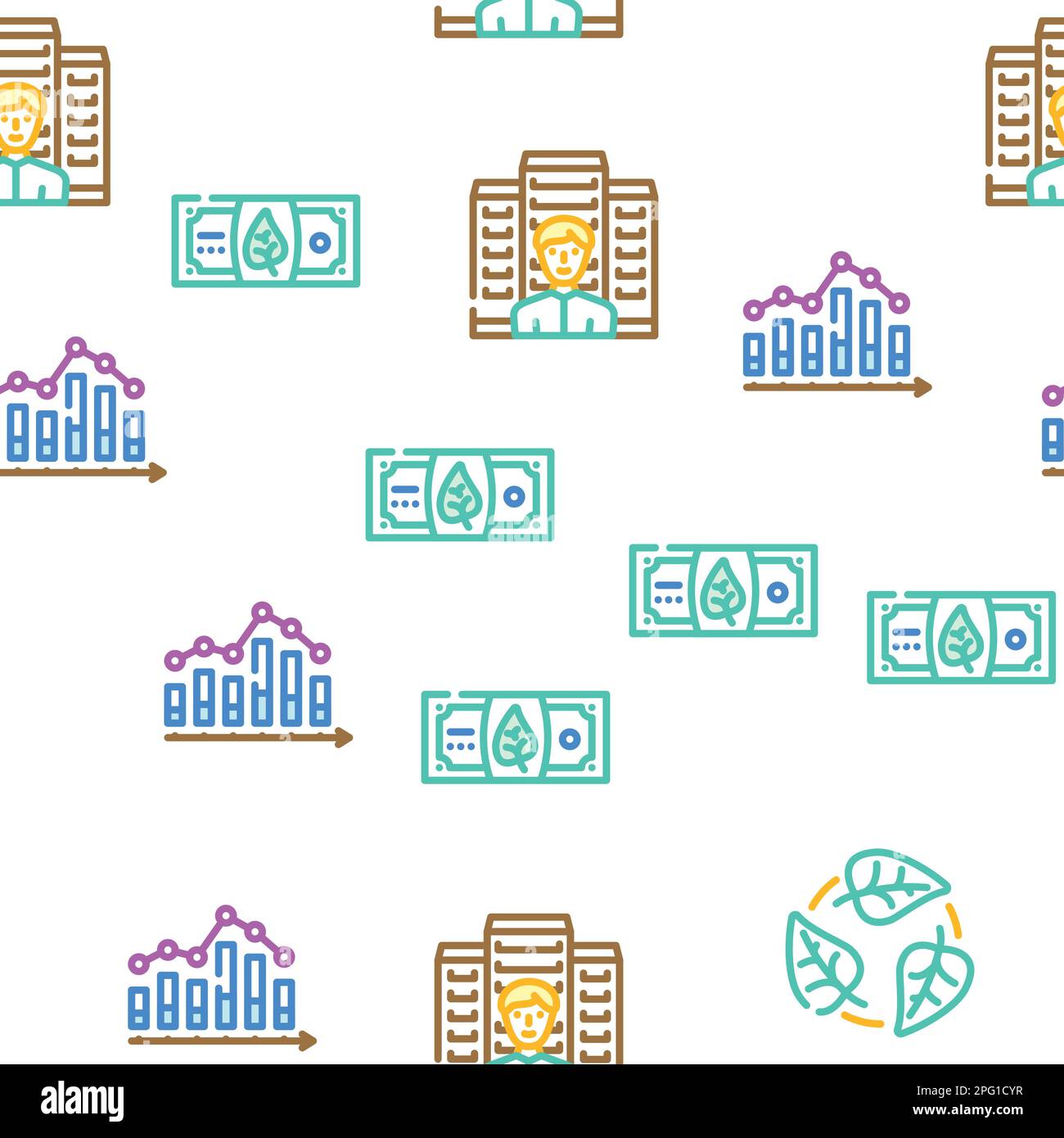 environmental social governance vector seamless pattern Stock Vector ...