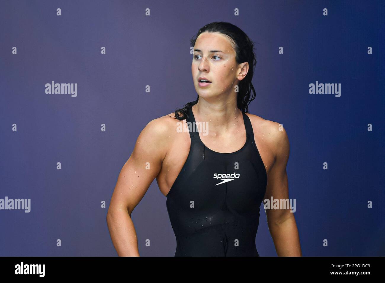 Cyrielle Duhamel during a new swimming competition, the Giant Open on ...