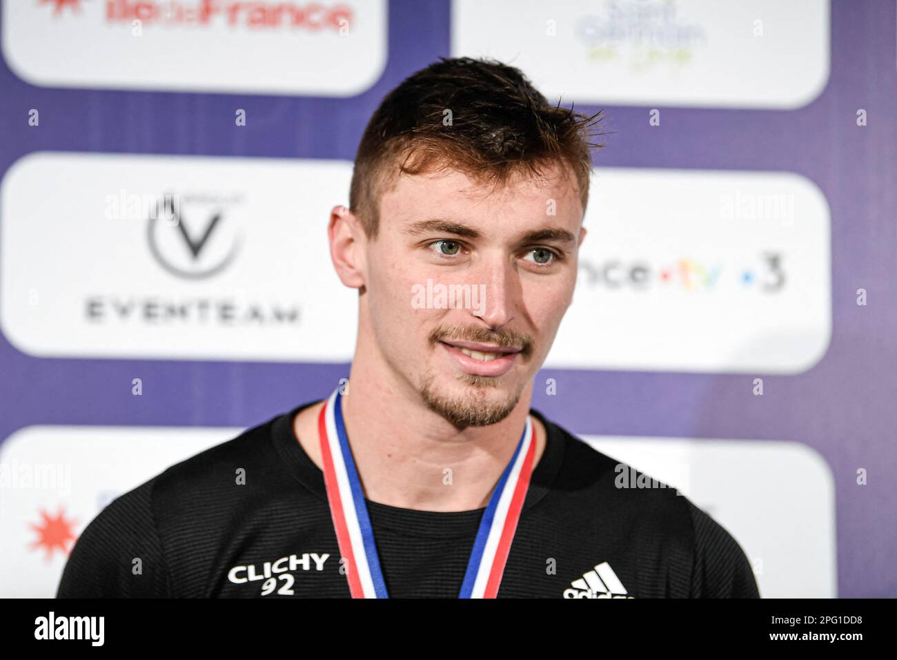 Paris, France. 19th Mar, 2023. Maxime Grousset during a new swimming ...