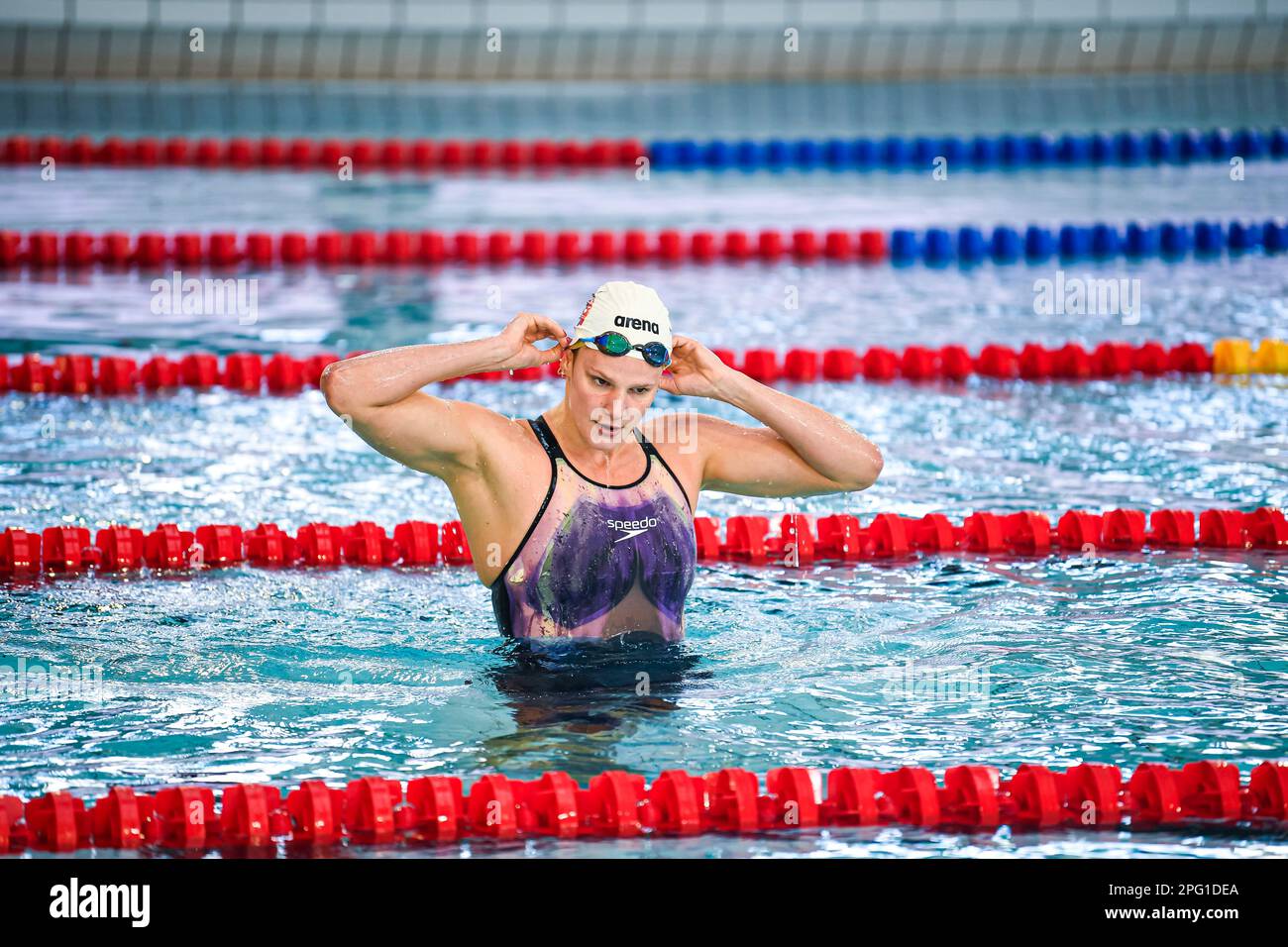 Paris, France. 19th Mar, 2023. Marie Wattel during a new swimming ...