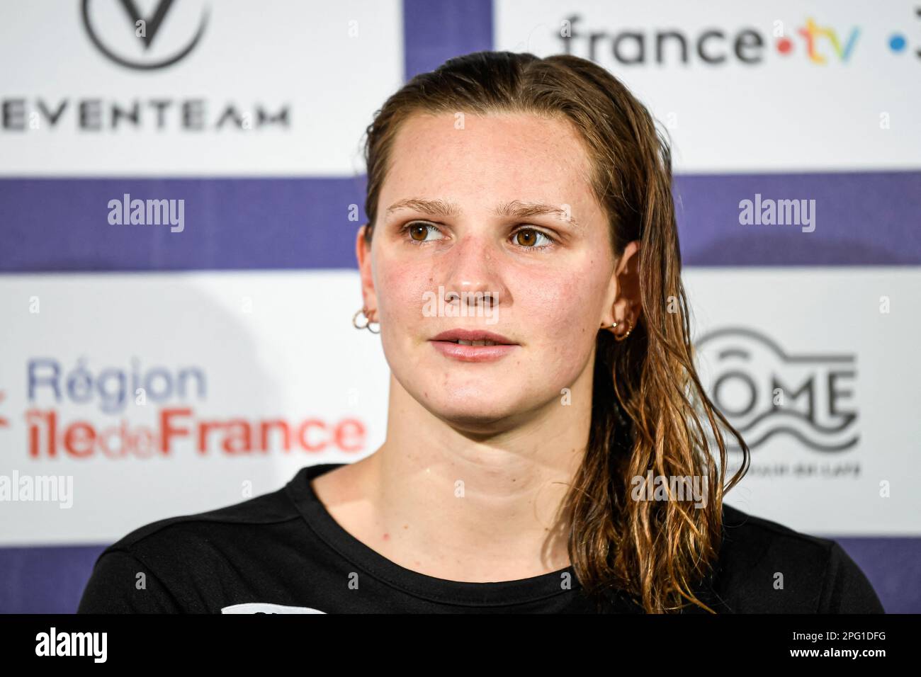 Paris, France. 19th Mar, 2023. Marie Wattel during a new swimming ...