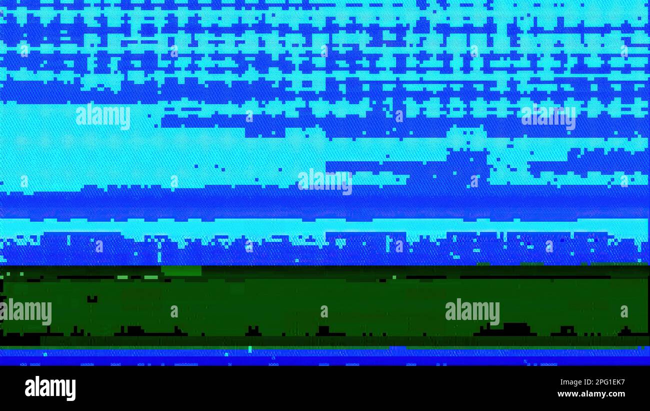 Color noise 8-bit glitch analog pixel artifacts Stock Photo - Alamy