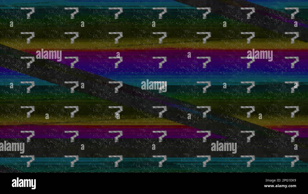 VHS glitch analog distortion color noise number 7 Stock Photo - Alamy