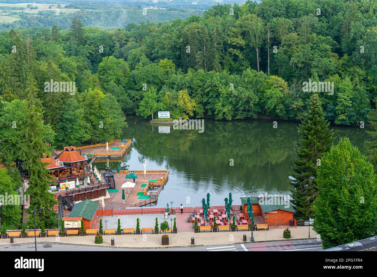 SOVATA, ROMANIA - AUGUST 24, 2022: Sovata city and Ursul lake resort ...