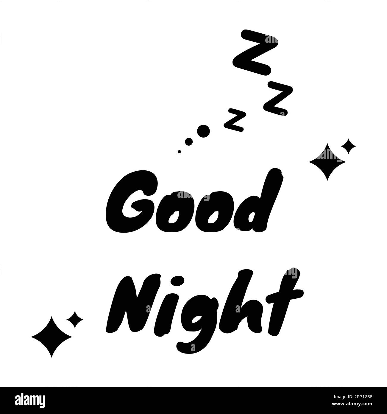 Vector illustration good night Black and White Stock Photos & Images ...
