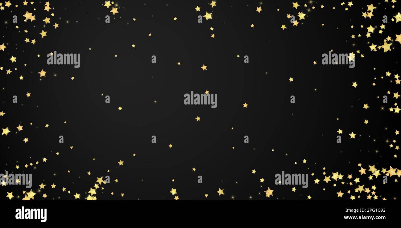Magic stars vector overlay. Gold stars scattered around randomly ...