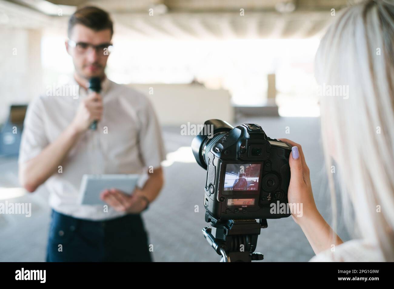 modern video equipment television program Stock Photo - Alamy