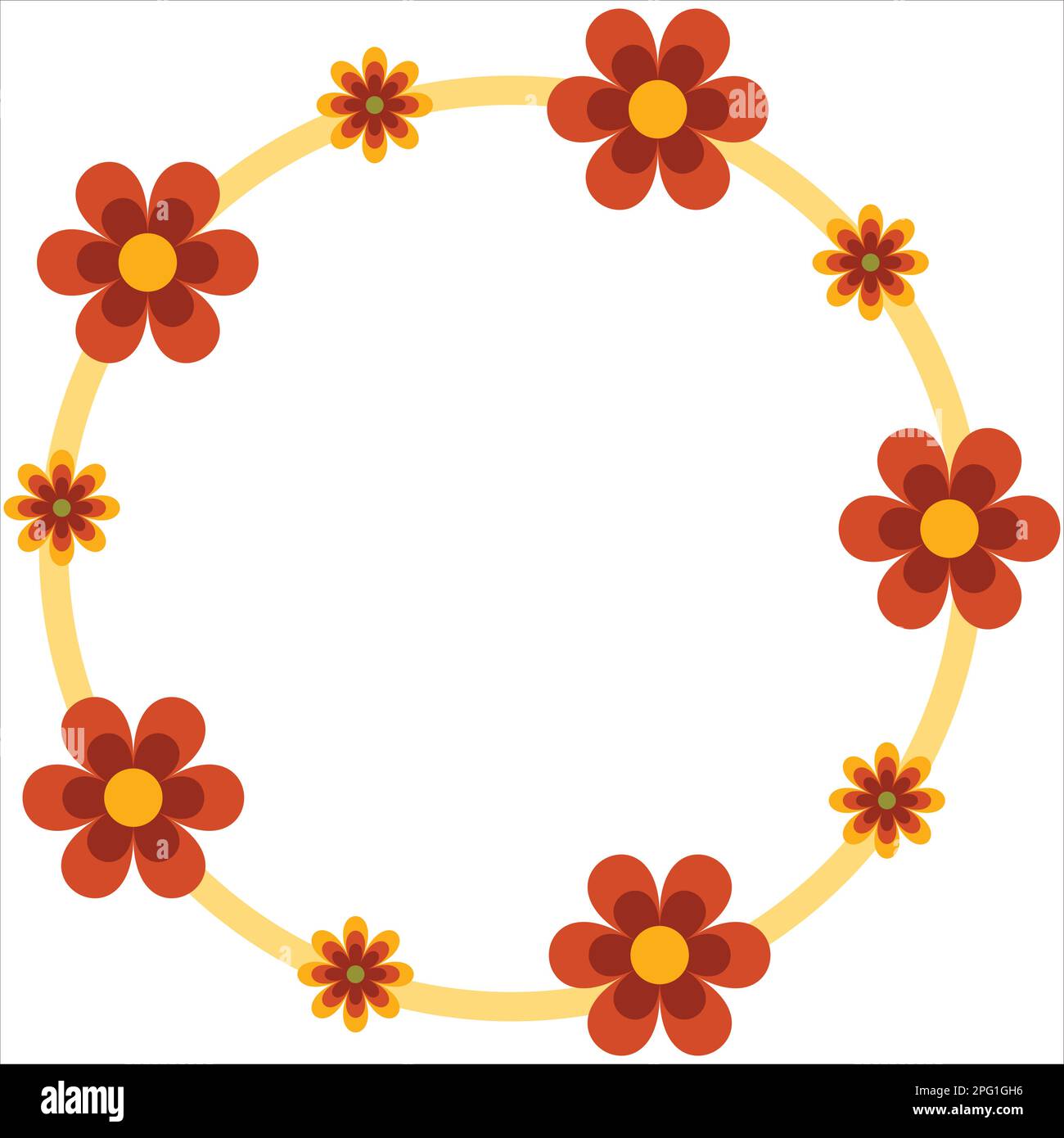 Round floral border hi-res stock photography and images - Alamy