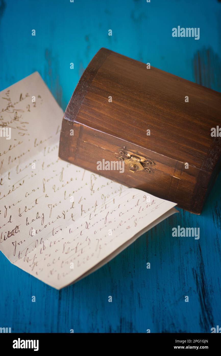 Box has letters hi-res stock photography and images - Alamy
