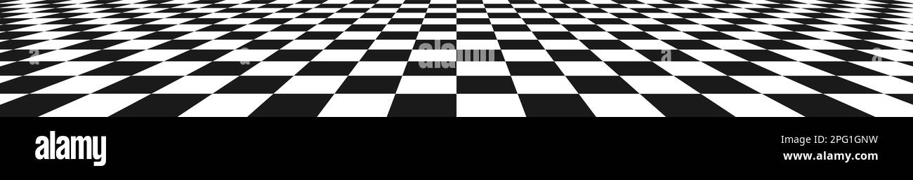 Chess perspective floor background. Black and white chessboard perspective floor texture ...