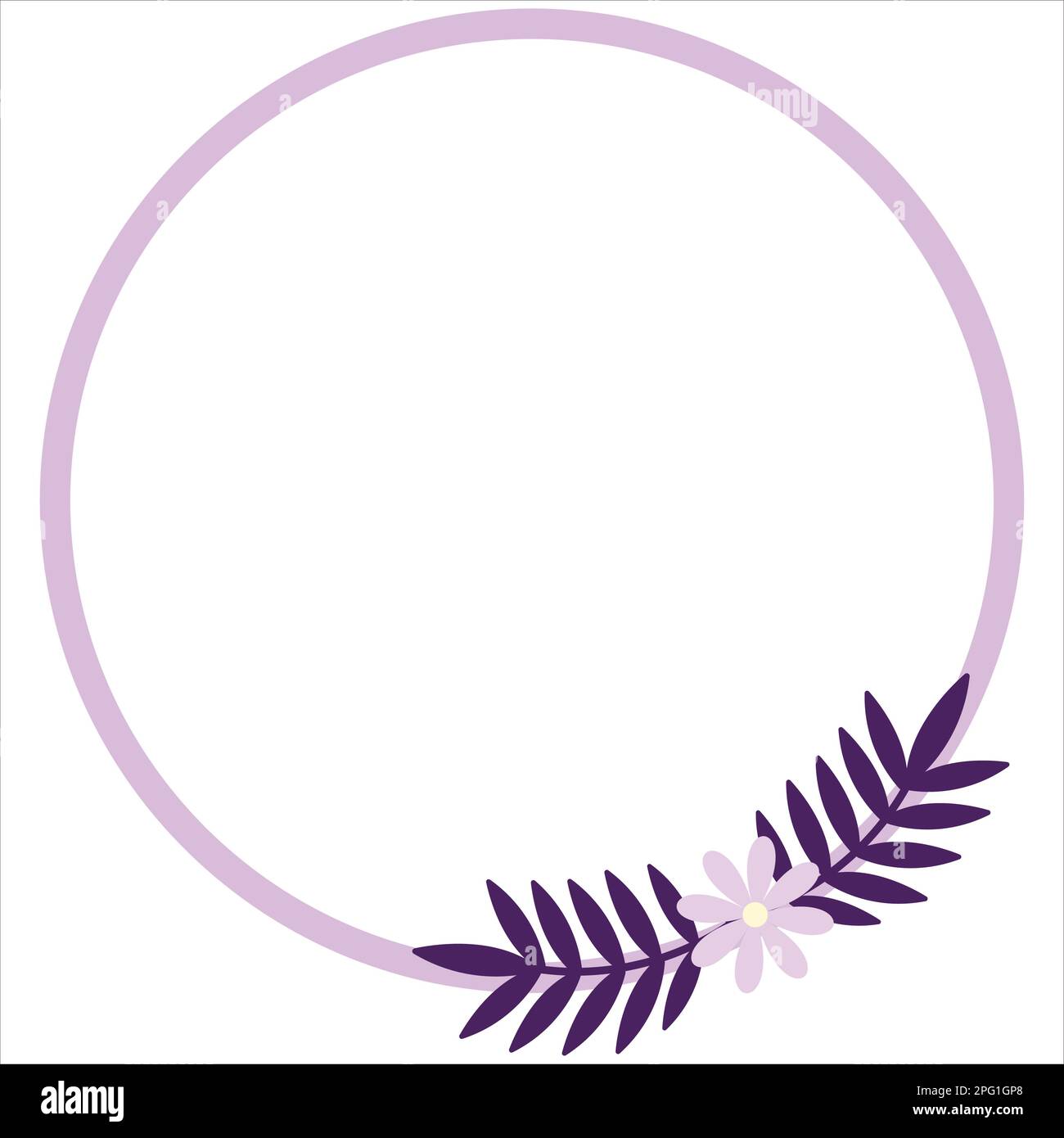 Round floral border hi-res stock photography and images - Alamy