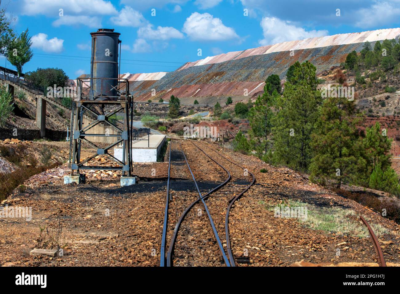 Railway of the touristic train used for tourist trip through the ...
