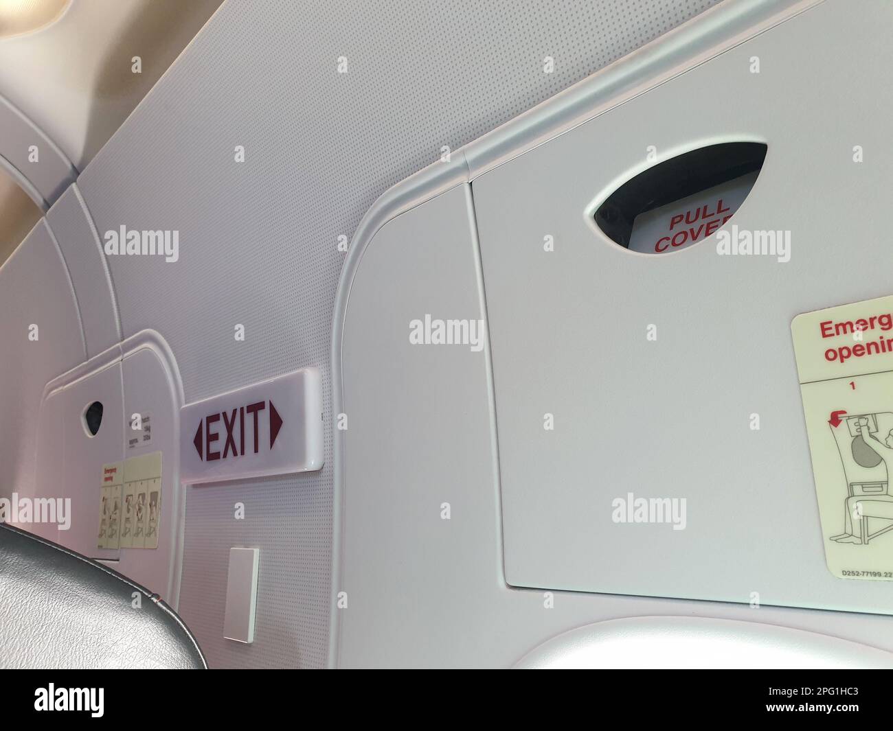 Emergency exit row airplane hi-res stock photography and images - Alamy