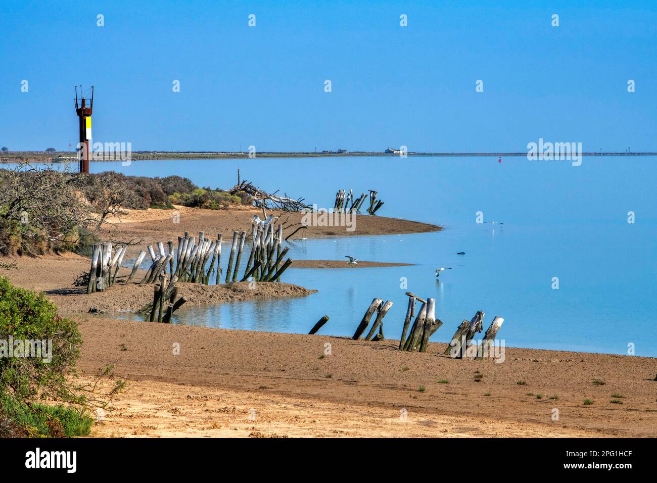 Beach in front of Sanlúcar de Barrameda Parque Nacional de Doñana ...