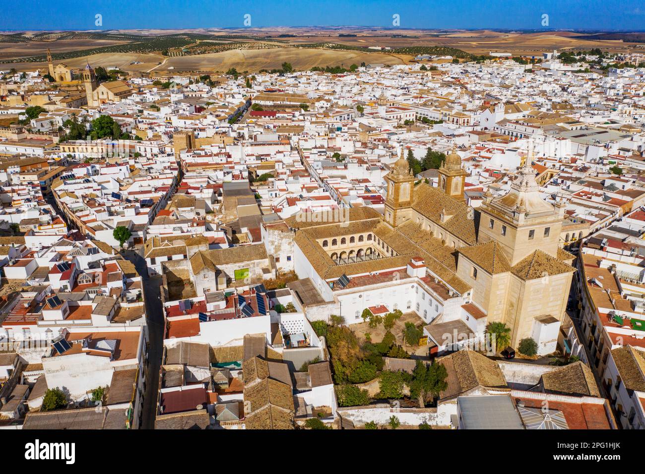 Aerial view of Marchena old town in Seville province Andalusia South of ...