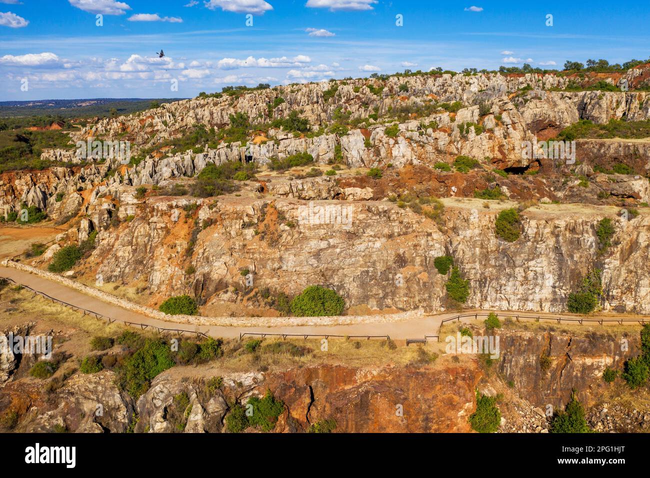 Aerial view of Natural Monument of El Cerro del Hierro. Alanis Sierra ...