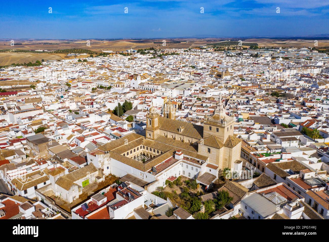 Aerial view of Marchena old town in Seville province Andalusia South of ...