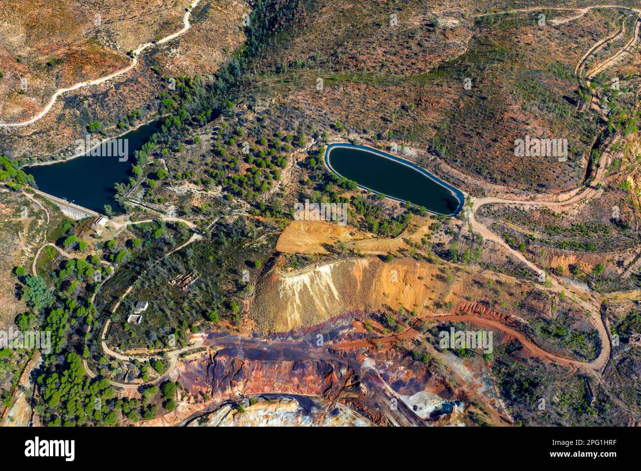 Rio Tinto mines. Main open pit copper sulphur mine at Rio Tinto, Sierra ...