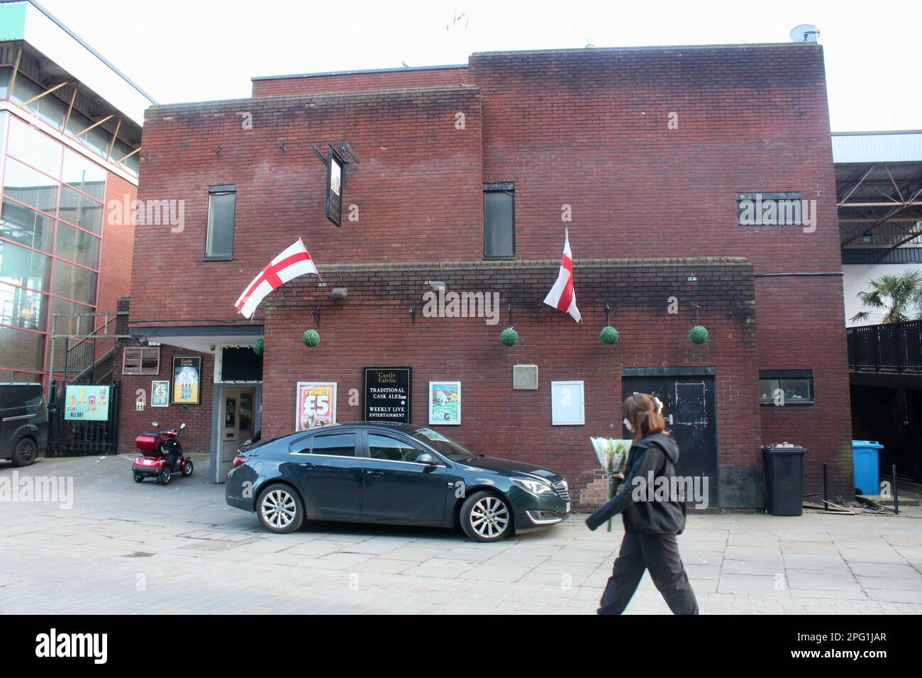 the castle and falcon public house derby england uk Stock Photo - Alamy