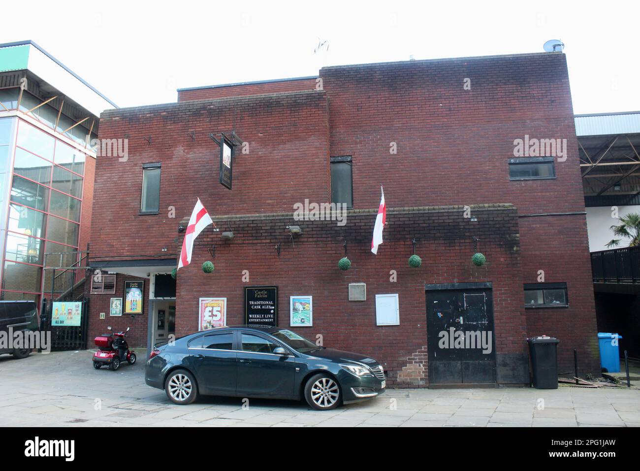 the castle and falcon public house derby england uk Stock Photo - Alamy