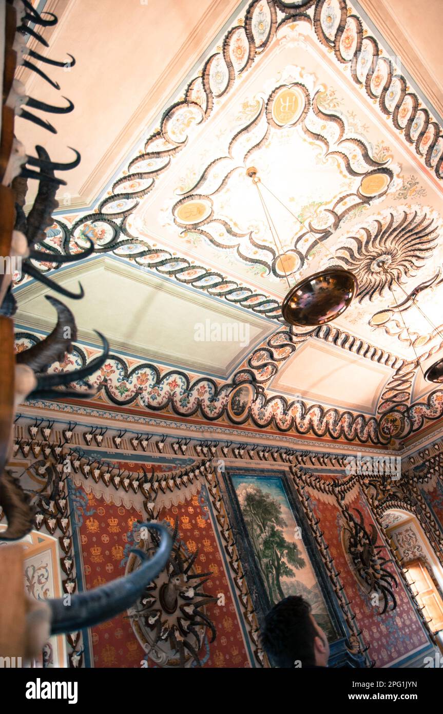 Italy, Valle d'Aosta, Castello Sarre. Royal castel Vittorio Emanuele II ...