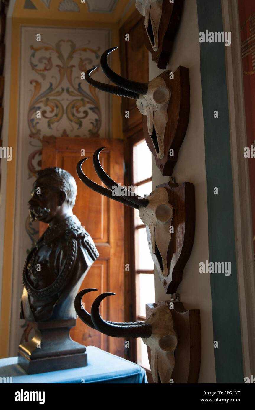 Italy, Valle d'Aosta, Castello Sarre. Royal castel Vittorio Emanuele II ...