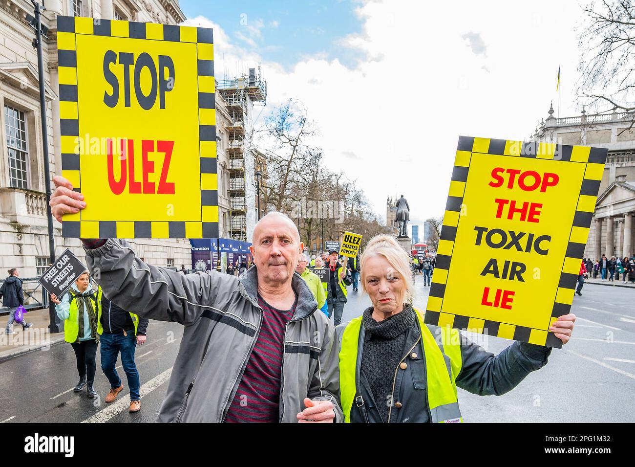 London Uk 18th Mar 2023 A Stop The Ulez Protest In Whitehall