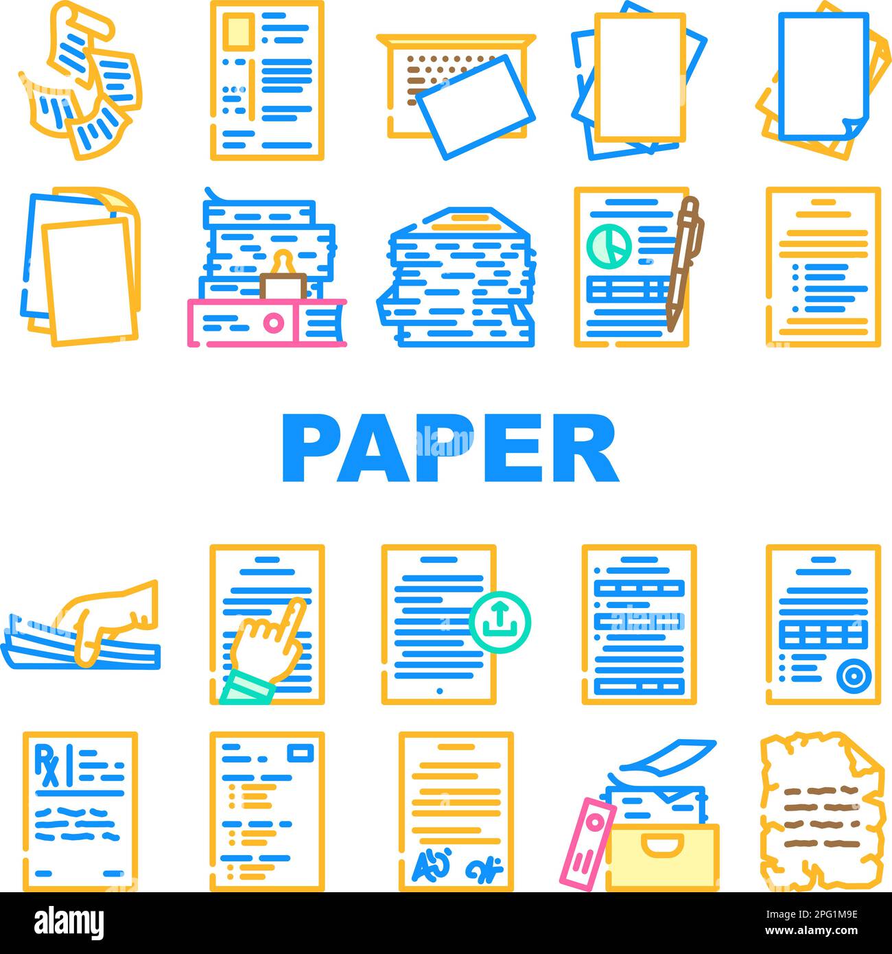 paper white torn empty icons set vector Stock Vector Image & Art - Alamy