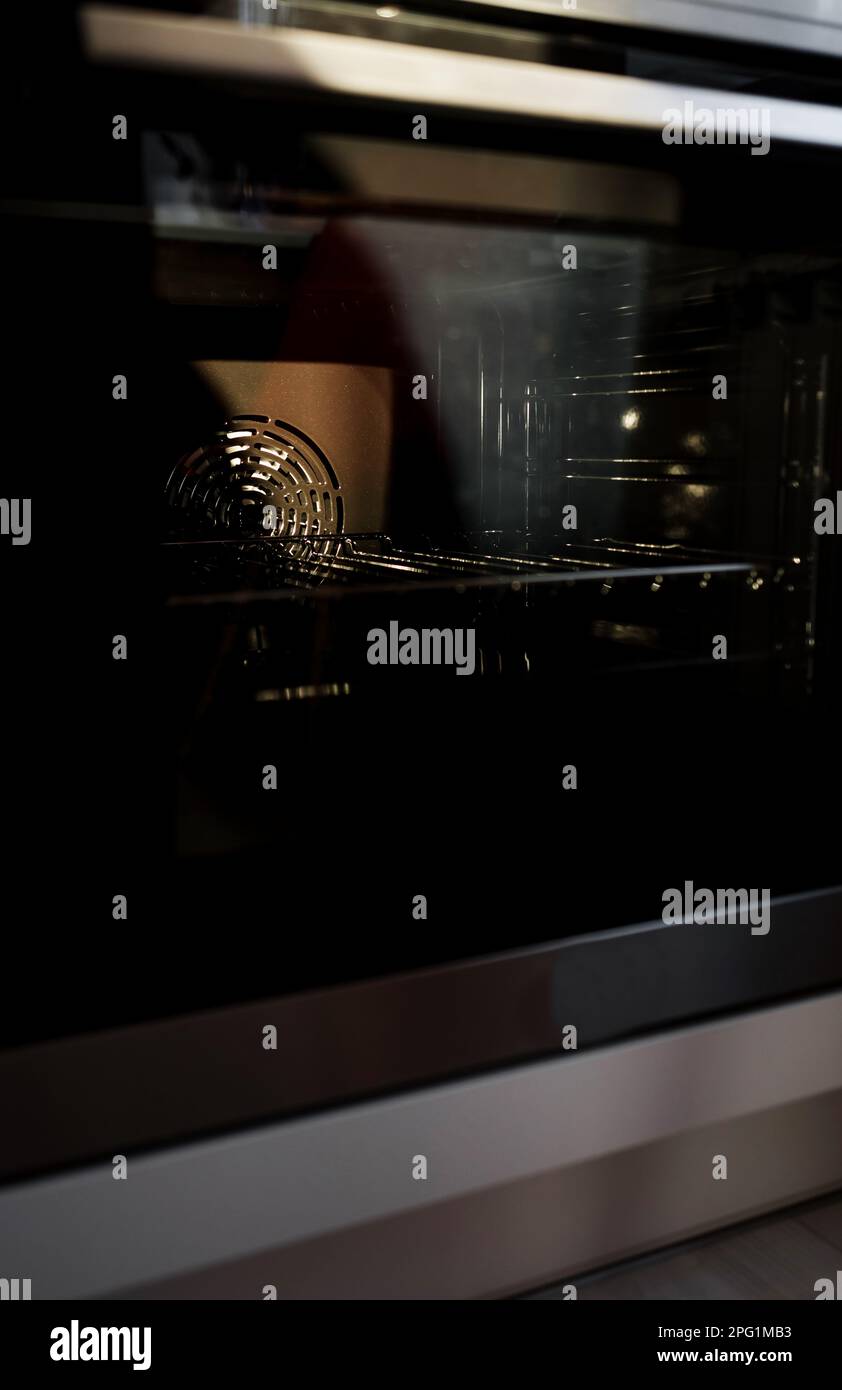 modern oven. built-in household appliances. powerful electric oven ...