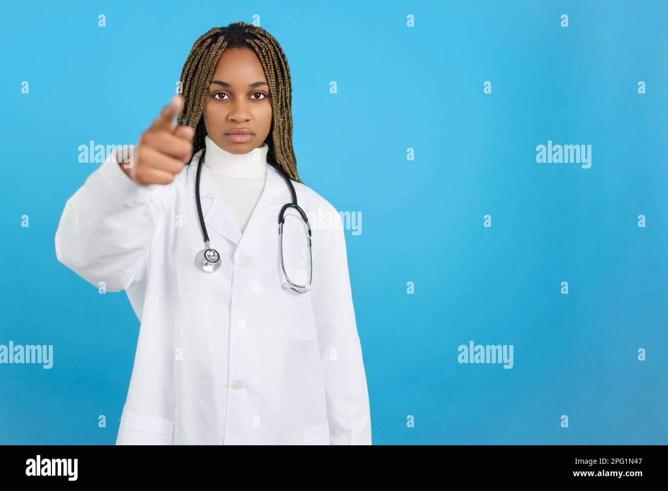 Doctor pointing ahead hi-res stock photography and images - Alamy
