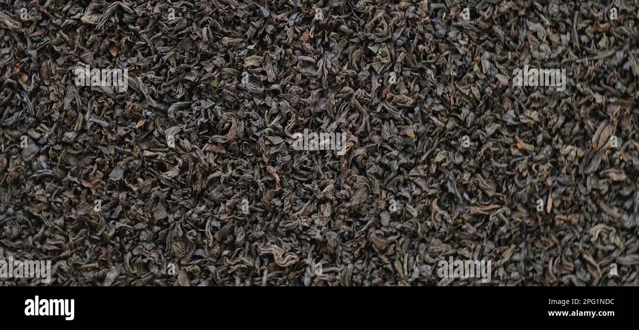 Black dry Tea Wallpaper. Black Tea Leaves. Close Up, Macro. Top View ...