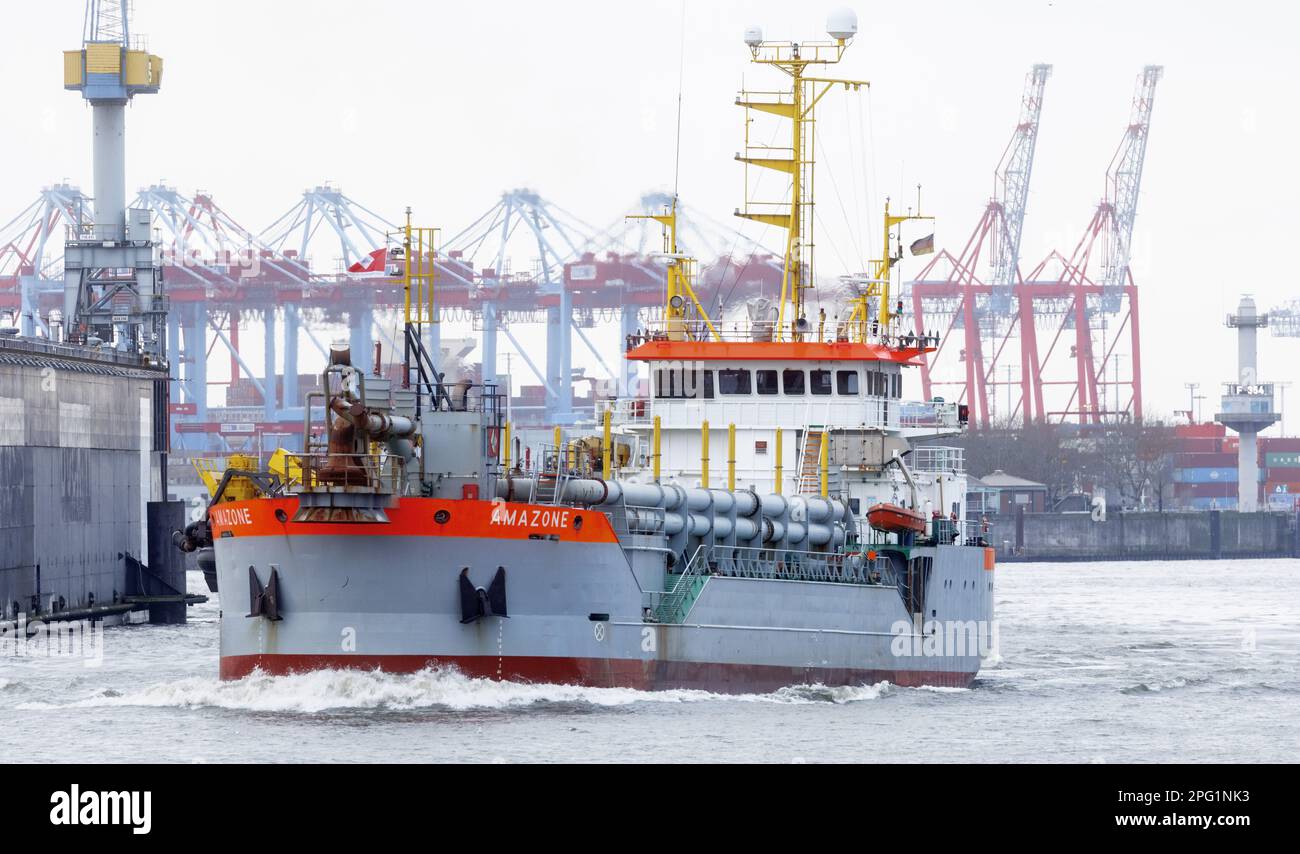 Hamburg, Germany. 02nd Mar, 2023. The Dutch suction hopper dredger ...