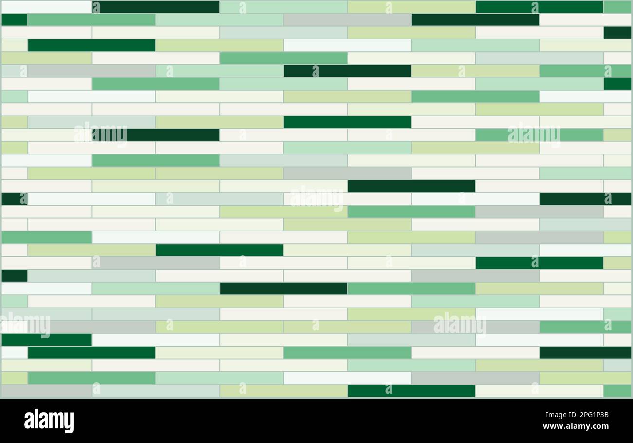 Abstract empty background green brick wall. Modern vector blocks with ...