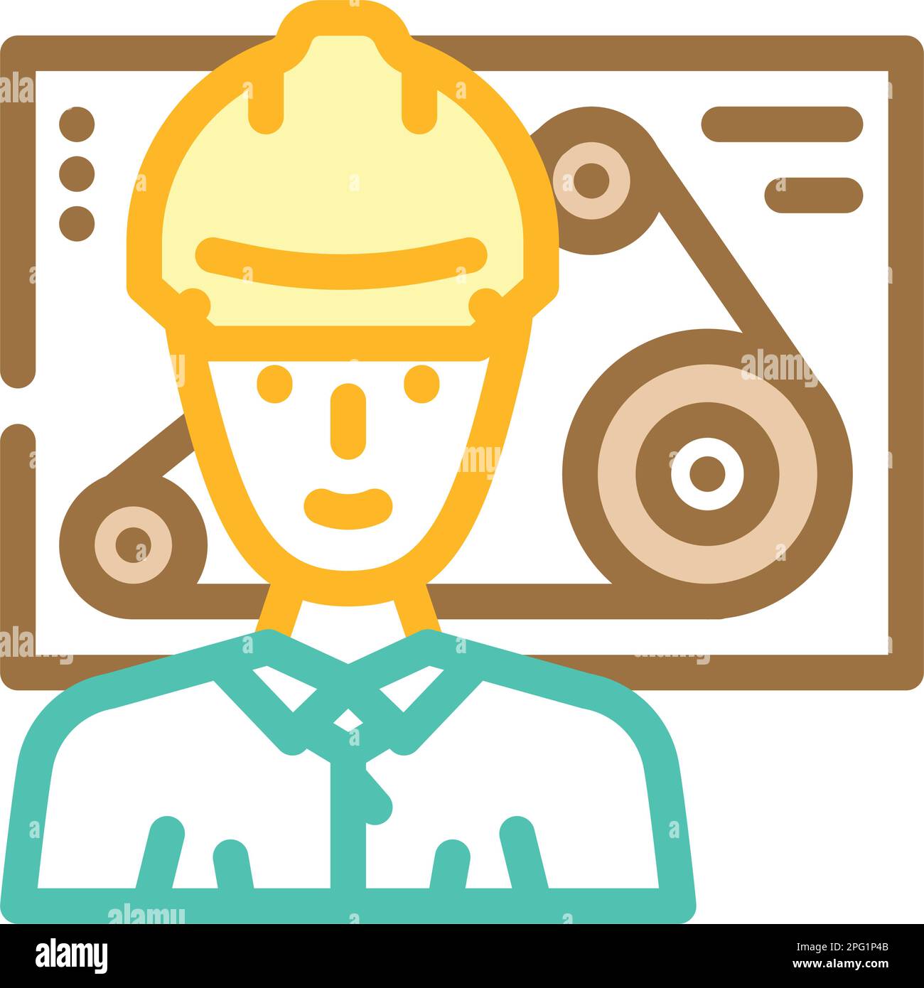 mechanical engineer worker color icon vector illustration Stock Vector ...