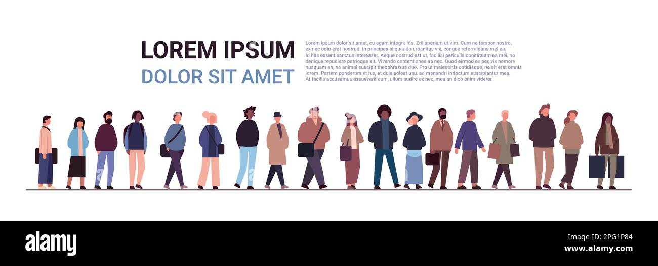 multiethnic people group mix race men women crowd standing together on ...