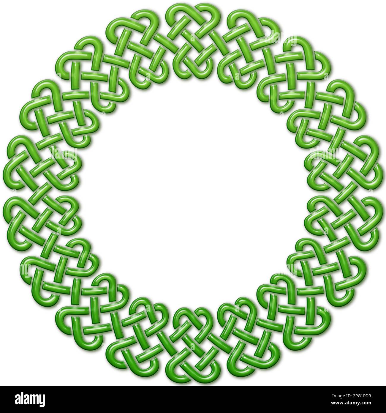 Circular border made with Celtic knots for use in designs for St ...