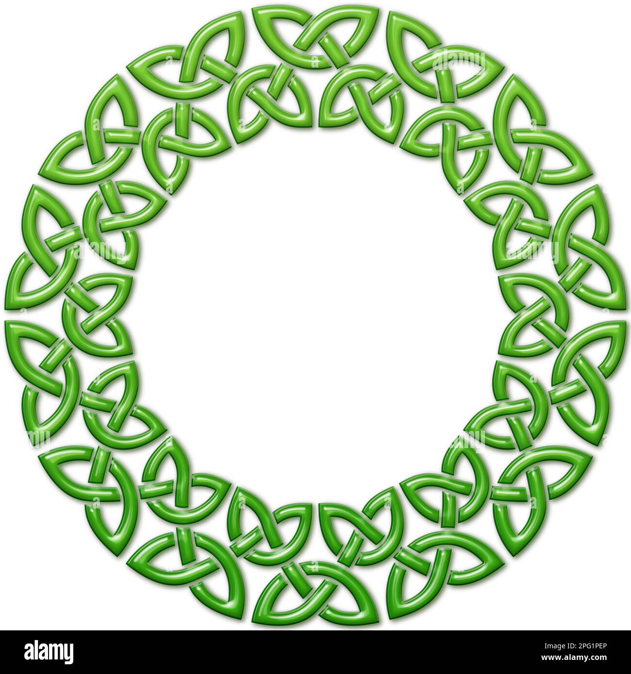 Circular border made with Celtic knots for use in designs for St ...