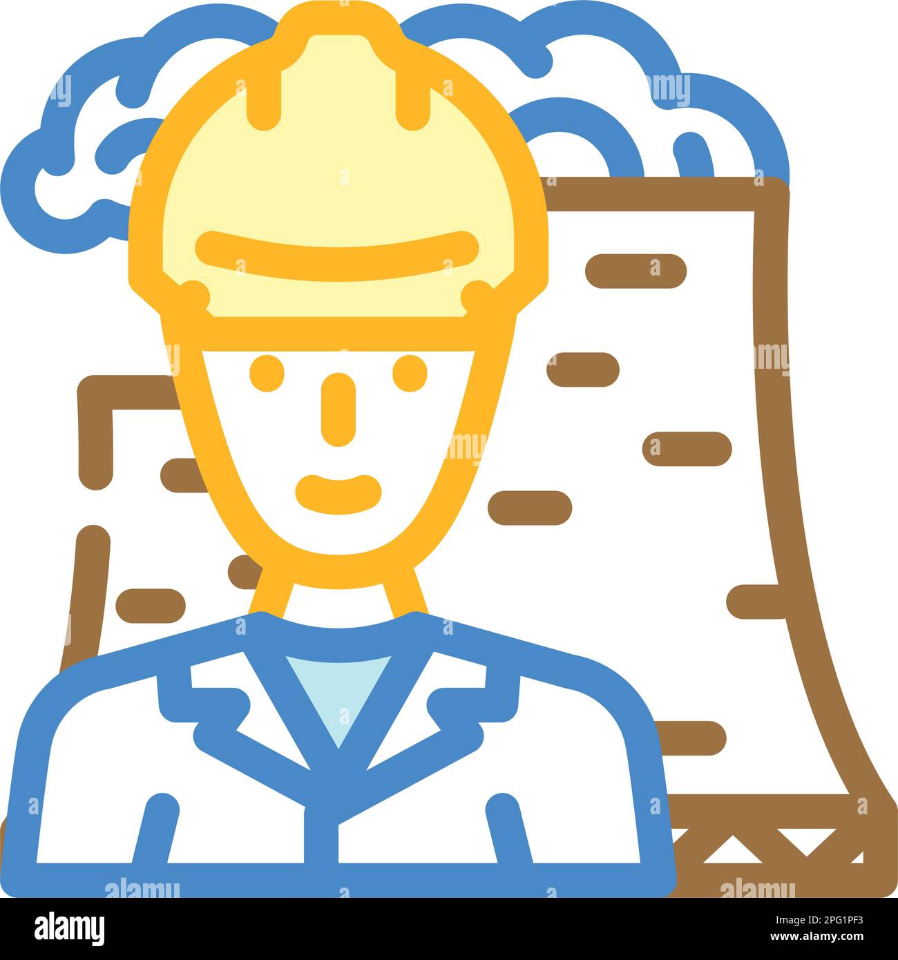 nuclear engineer worker color icon vector illustration Stock Vector ...